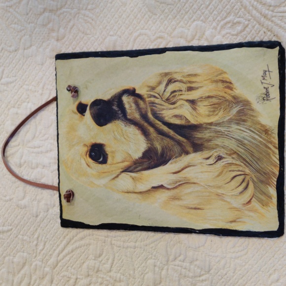 Evergreen Ent. | Dog | Cocker Spaniel By Artist Robert J May Slate Wall ...